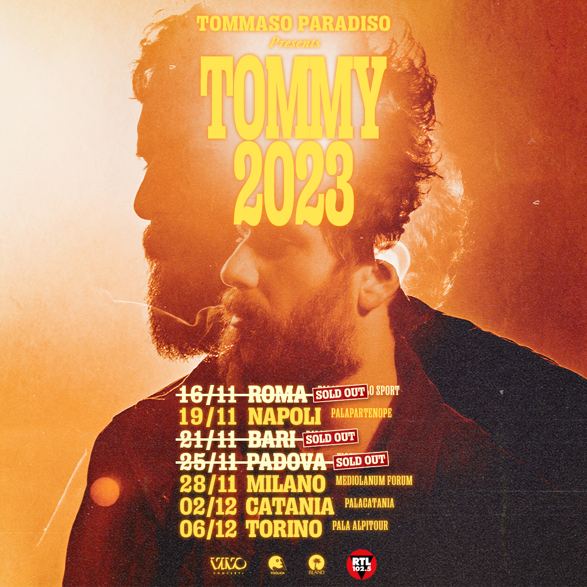 MUSICA - "Tommy 2023", Tommaso Paradiso in concerto a Napoli domenica 19 novembre